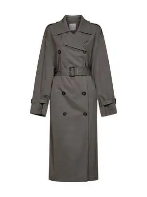 TOTEME Cotton Blend Trench Coat - Multicolor