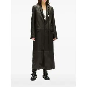 ANN DEMEULEMEESTER Coats Leather Coats - Black