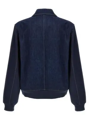 WALES BONNER The Echo Denim Varsity' Jacket