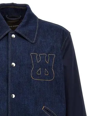 WALES BONNER The Echo Denim Varsity' Jacket