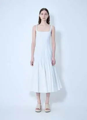Jacquemus La Robe Agave Midi Dress - White