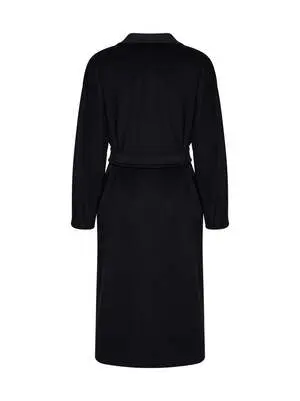 Max Mara Black 101801 Icon Coat Madame Belted Coat