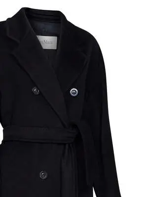 Max Mara Black 101801 Icon Coat Madame Belted Coat