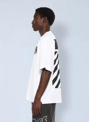 Off-White Flannel Diagonal Skate Logo T-shirt