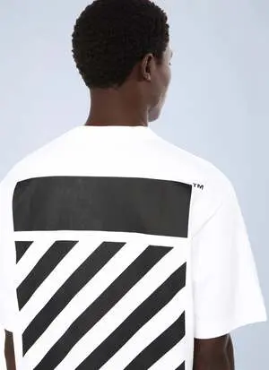 Off-White Flannel Diagonal Skate Logo T-shirt