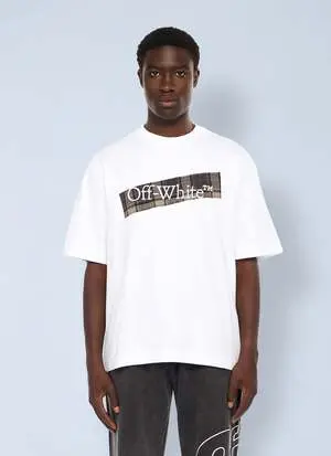 Off-White Flannel Diagonal Skate Logo T-shirt - White