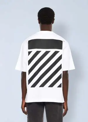 Off-White Flannel Diagonal Skate Logo T-shirt - White