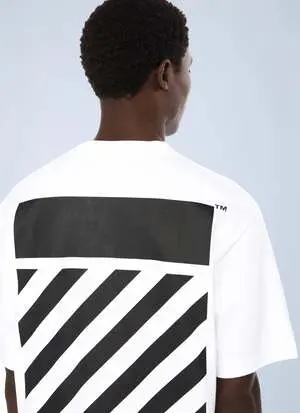 Off-White Flannel Diagonal Skate Logo T-shirt - White