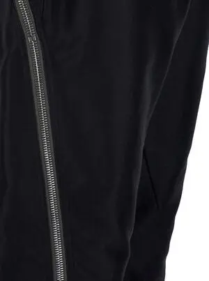 Rick Owens Bolan Banana' Stretch Cotton Pants With Zip Details - Black