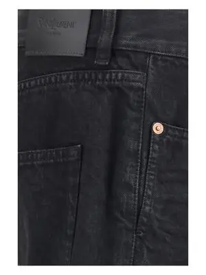Saint Laurent Slim Fit Denim Jeans - Black