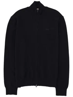 BOSS Cardigan With Logo - Blue
