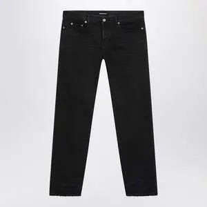 Saint Laurent Straight-leg Jeans In Cotton - Black
