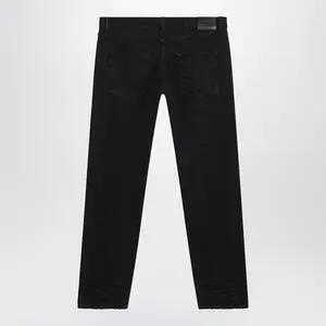 Saint Laurent Cotton Denim Straight-leg Jeans - Black