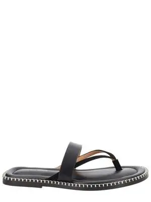 Dries Van Noten Leather Sandal - Black