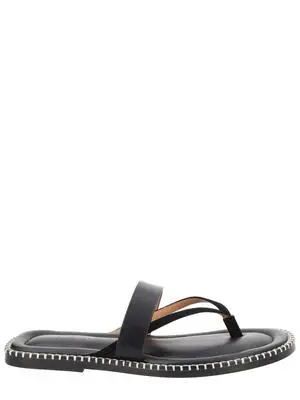 Dries Van Noten Leather Sandal - Black