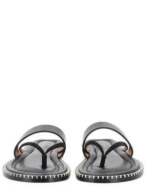 Dries Van Noten Leather Sandal - Black