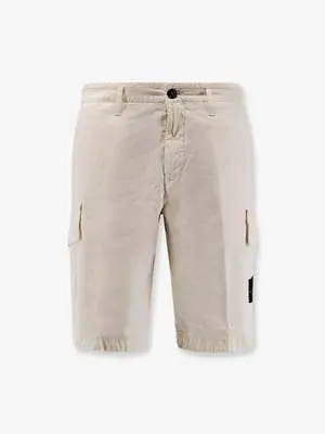 Stone Island Organic Cotton Bermuda Shorts - Cream