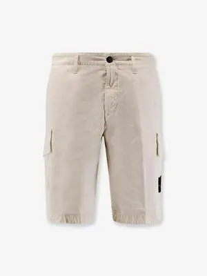 Stone Island Stone Island Men Organic Cotton Bermuda Shorts Cream