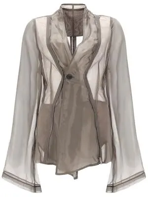 Rick Owens Single-breasted Jacket - Gray