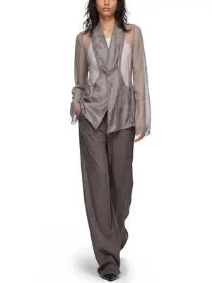 Rick Owens Single-breasted Jacket - Gray