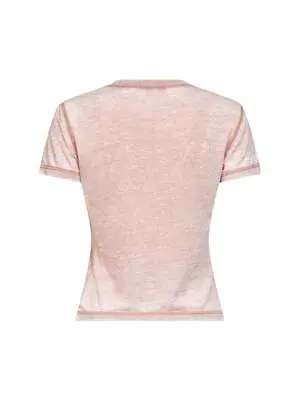 DIESEL® Pink Rhinestone-embellished Jersey T-ila-aa1 T-shirt - Multicolor