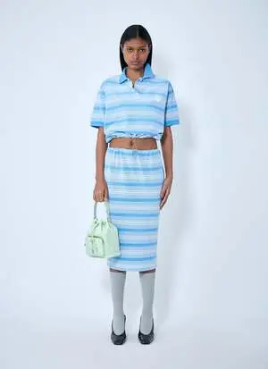 Prada Striped Pencil Skirt