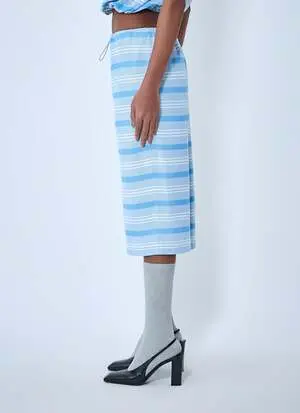 Prada Striped Pencil Skirt