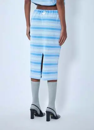 Prada Striped Pencil Skirt