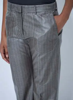 Acne Studios Coated Pinstripe Trousers