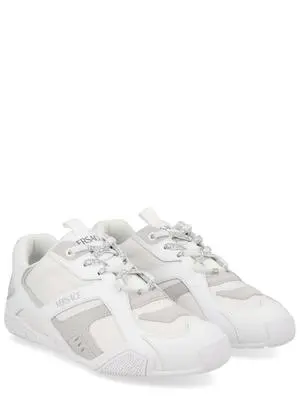 Versace Calf Leather Galaxia Sneaker - White