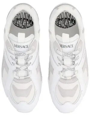 Versace Calf Leather Galaxia Sneaker - White