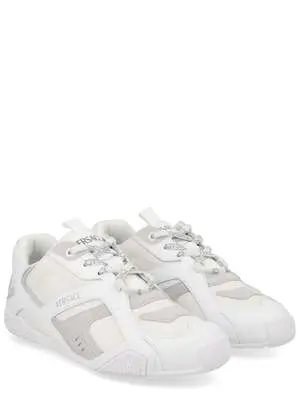 Versace Calf Leather Galaxia Sneaker - White