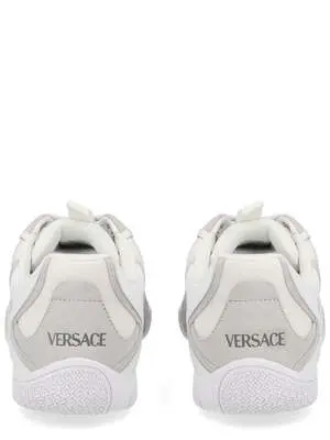 Versace Calf Leather Galaxia Sneaker - White