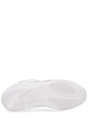 Versace Calf Leather Galaxia Sneaker - White