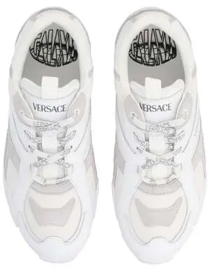 Versace Calf Leather Galaxia Sneaker - White