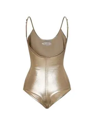 DIESEL® Metallic Stretch Jersey Bodysuit - Multicolor