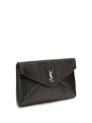 Saint Laurent Envelope Leather Clutch