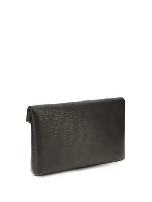 Saint Laurent Envelope Leather Clutch - Black