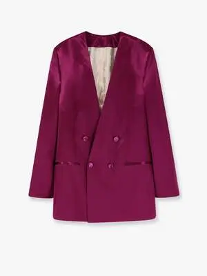 Alberta Ferretti Satin Blazer - Multicolor