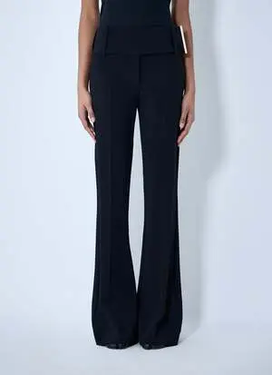 Sportmax High-waisted Flared Trousers - Black
