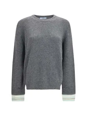 Prada Crewneck Wool Sweater - Gray