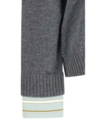 Prada Crewneck Wool Sweater - Gray