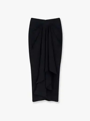 Givenchy Draped Midi Skirt - Black