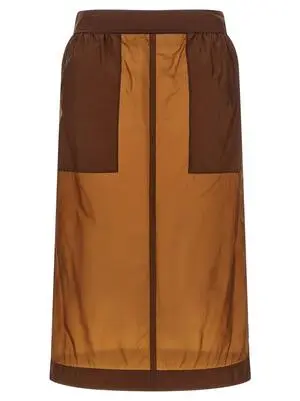 Saint Laurent Nylon Skirt - Brown