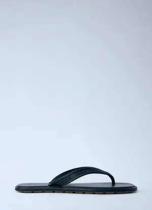 Bottega Veneta Matt Ruber Nappa Sandals - Black