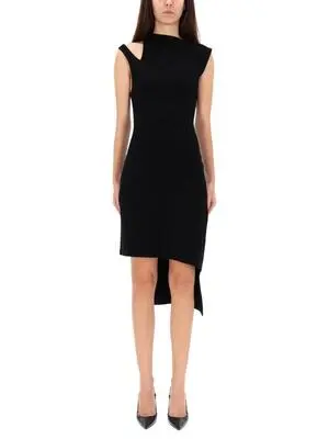 COURREGES Ribbed Oblique Dress