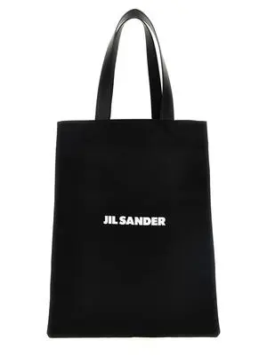 JIL SANDER Flat Shopper' Medium Shopping - Black
