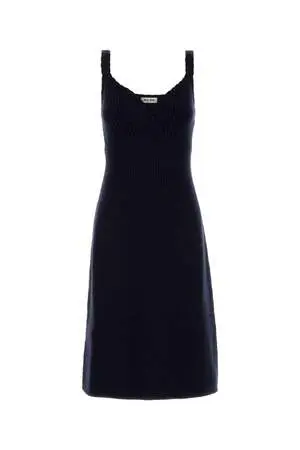 Miu Miu Navy Wool Dress - Blue