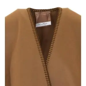 Max Mara Colomba Virgin Wool Cape - Brown
