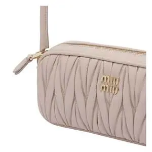 Miu Miu Logo Nappa Matelasse' Pouch
